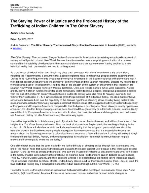 (PDF) The Staying Power of Injustice and the Prolonged History of the ...