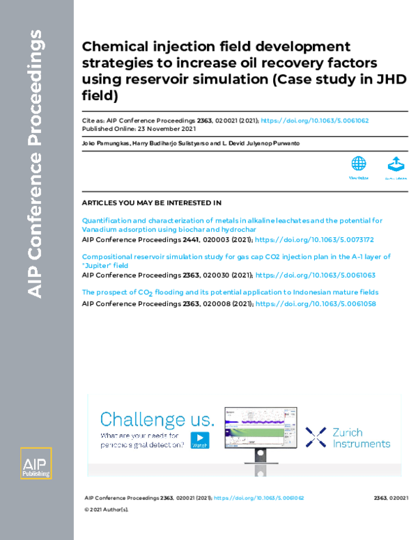 (PDF) Chemical injection field development strategies to increase oil ...