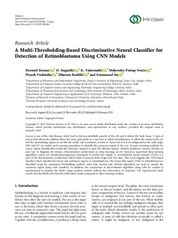 (PDF) A Multi-Thresholding-Based Discriminative Neural Classifier for Detection of ...
