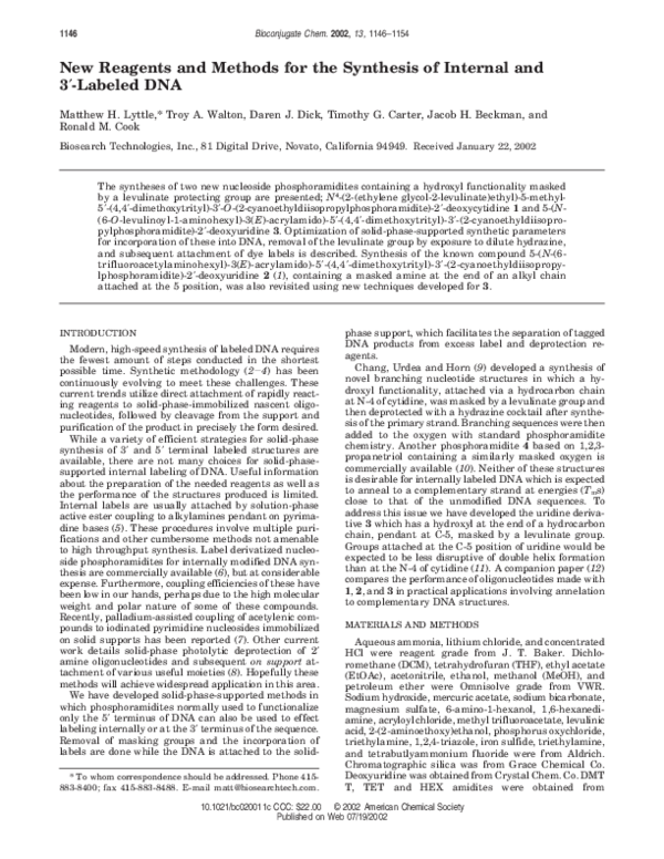 (PDF) New Reagents and Methods for the Synthesis of Internal and 3 ...