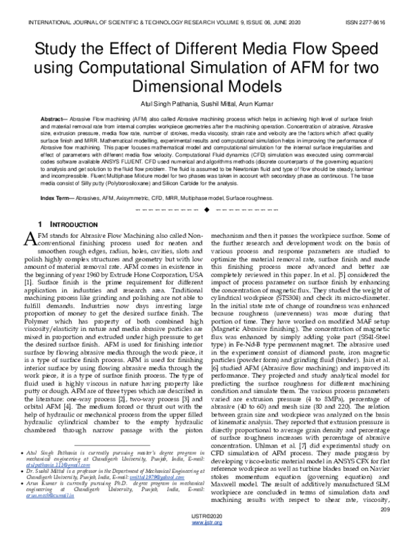 (PDF) Study the Effect of Different Media Flow Speed using ...