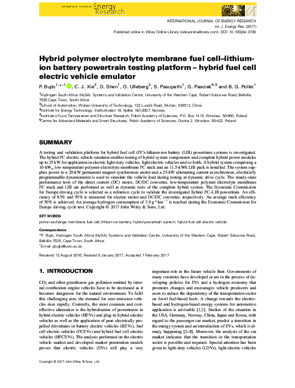 (PDF) Hybrid polymer electrolyte membrane fuel cell-lithium-ion battery ...
