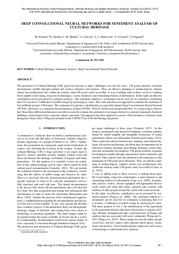 Pdf Deep Convolutional Neural Networks For Sentiment Analysis Of