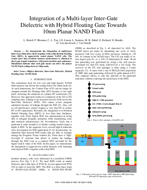 (PDF) Integration of a multi-layer Inter-Gate Dielectric with hybrid ...