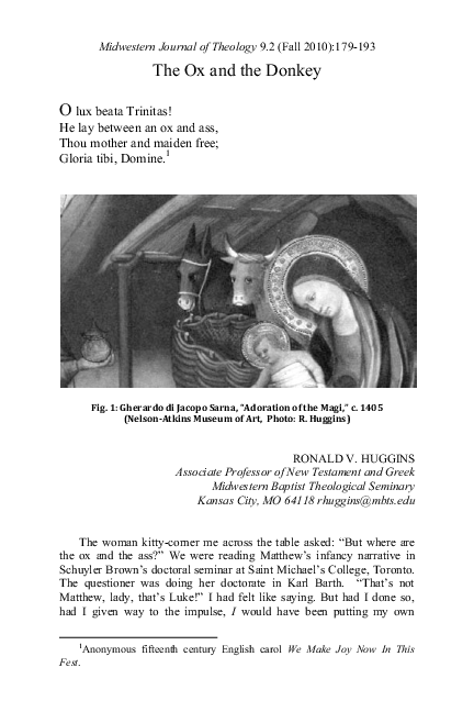 (PDF) The Ox and the Donkey