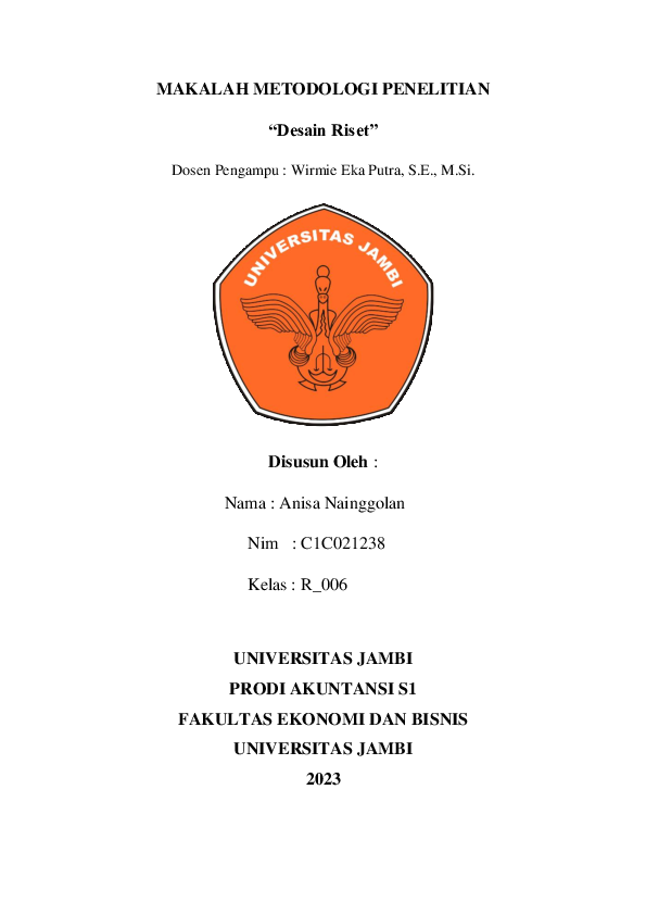 (PDF) TUGAS METODOLOGI PENELITIAN - DESAIN RISET
