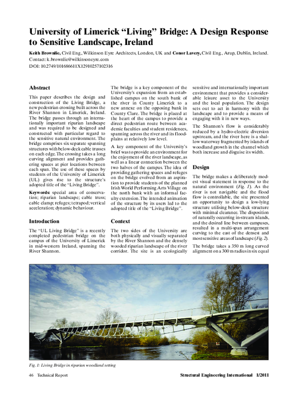 (PDF) University of Limerick “Living” Bridge: A Design Response to ...