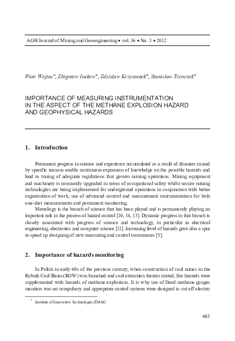 (PDF) Importance of measuring instrumentation in the aspect of the ...