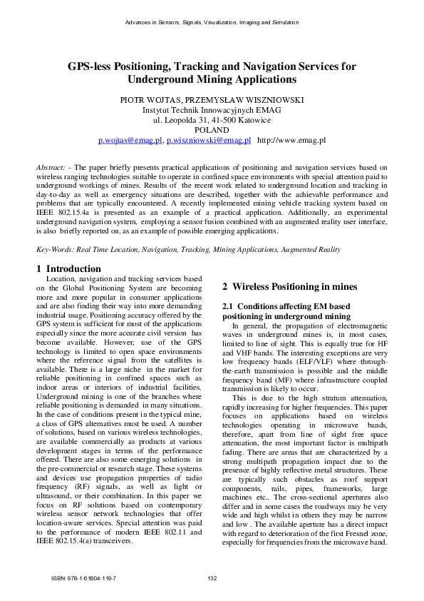 (PDF) GPS-less Positioning , Tracking and Navigation Services for ...