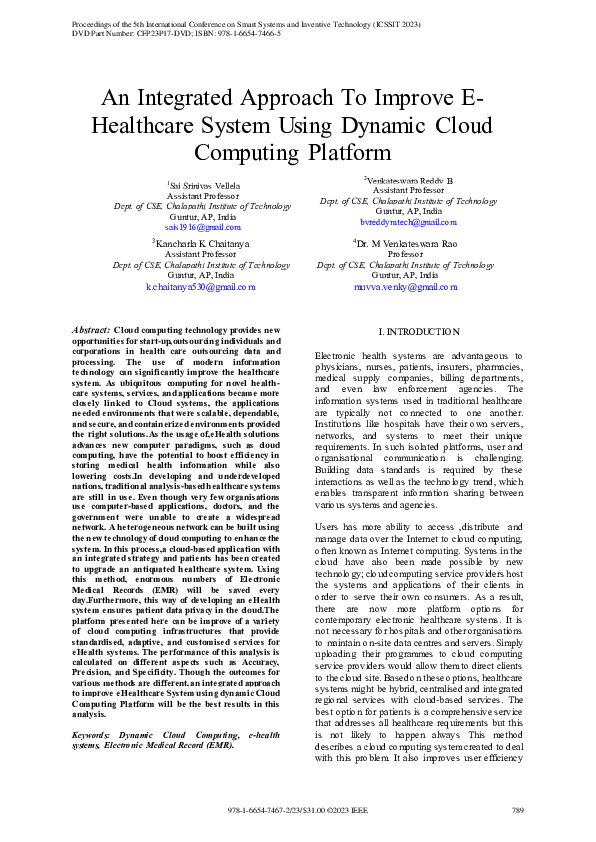 (PDF) An Integrated Approach To Improve E-Healthcare System Using ...