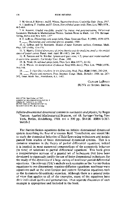 (PDF) Infinite-Dimensional Dynamical Systems in Mechanics and Physics ...