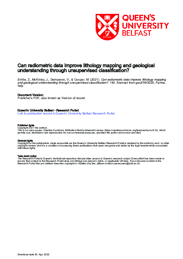 (PDF) Can radiometric data improve lithology mapping and geological understanding through ...