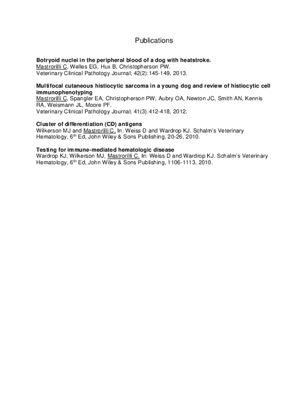 (PDF) Multifocal cutaneous histiocytic sarcoma in a young dog and ...