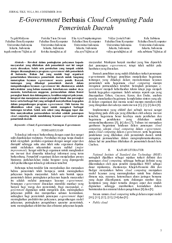 (PDF) E-Government Berbasis Cloud Computing Pada Pemerintah Daerah
