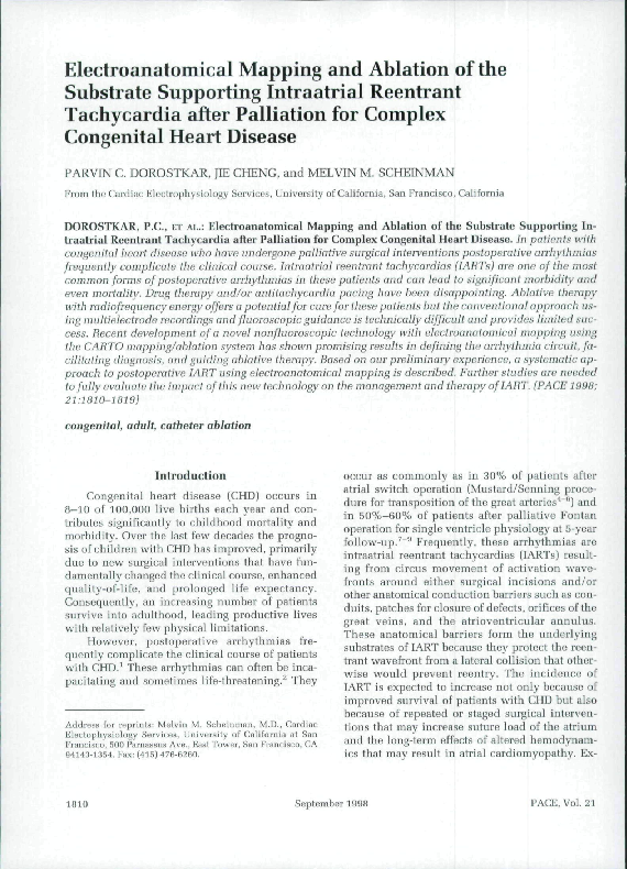 (PDF) Electroanatomical Mapping and Ablation of the Substrate Supporting Intraatrial Reentrant ...