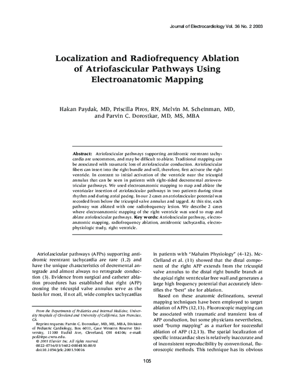 (PDF) Localization and radiofrequency ablation of atriofascicular ...