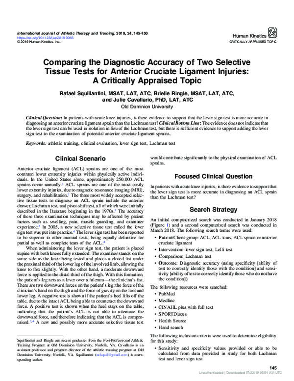 (PDF) Comparing the Diagnostic Accuracy of Two Selective Tissue Tests ...