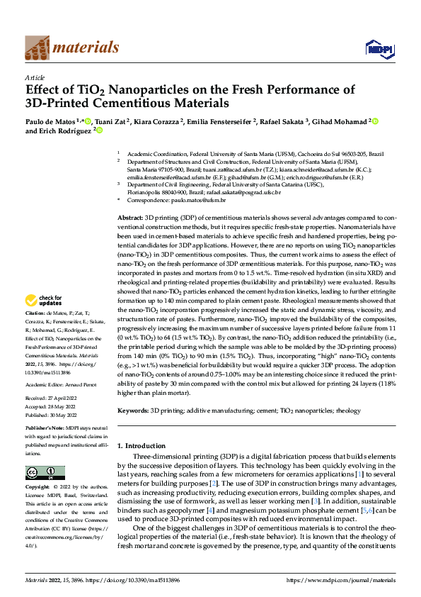(PDF) Effect of TiO2 Nanoparticles on the Fresh Performance of 3D ...