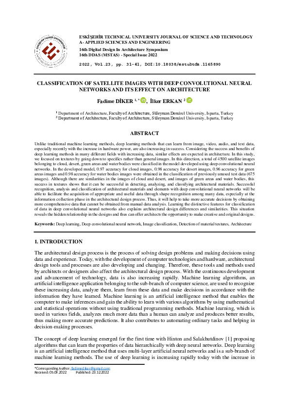 Pdf Classification Of Satellite Images With Deep Convolutional Neural