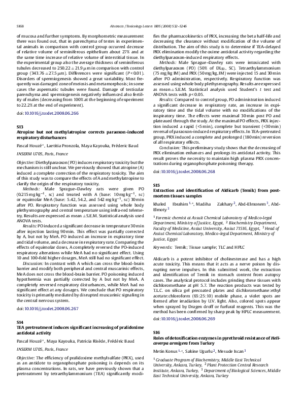 (PDF) Extraction and identification of Aldicarb (Temik) from postmortem ...