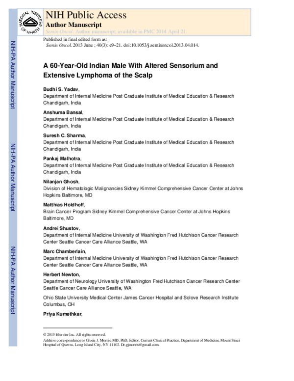 (PDF) A 60-Year-Old Indian Male With Altered Sensorium and Extensive ...