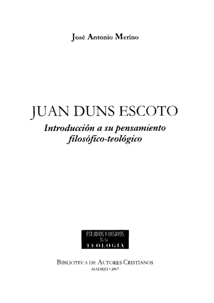 (PDF) Merino José Antonio - Juan Duns Escoto