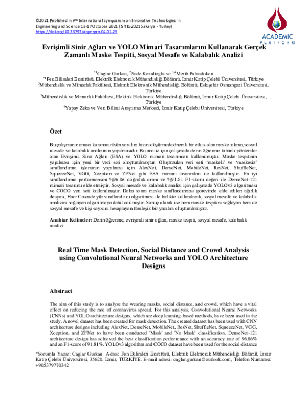 Pdf Real Time Mask Detection Social Distance And Crowd Analysis Using Convolutional Neural