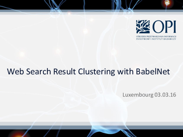 (PDF) Improving Web Search Result Clustering with BabelNet