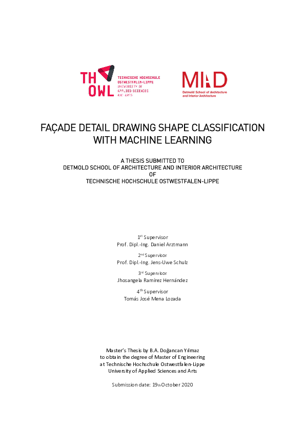 (PDF) FAÇADE DETAIL DRAWING SHAPE CLASSIFICATION WITH MACHINE LEARNING