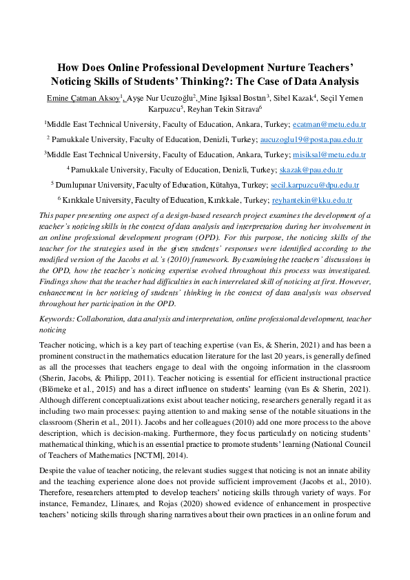 (PDF) How does online professional development nurture teachers ...