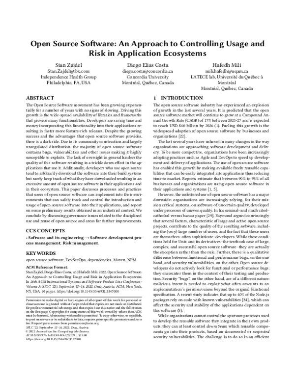 (PDF) Open source software