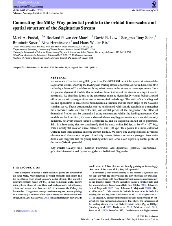 (PDF) Connecting the Milky Way potential profile to the orbital time-scales and spatial ...