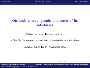 (PDF) On basic chordal graphs and some of its subclasses