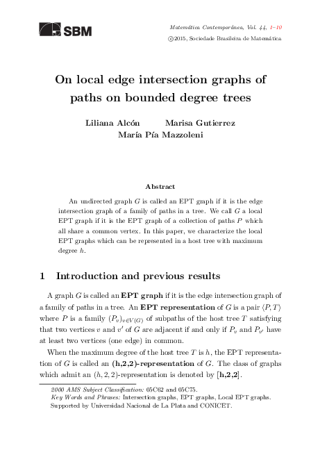 (PDF) On local edge intersection graphs of paths on bounded degree trees