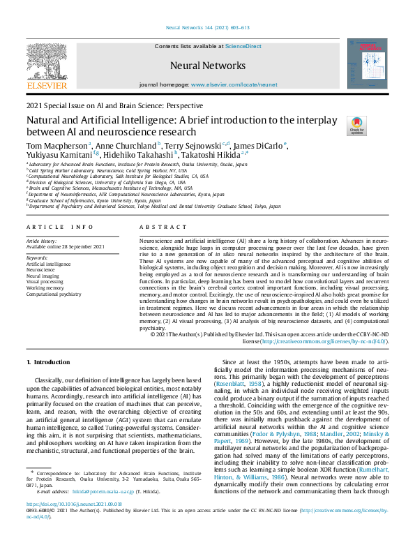 (PDF) Natural and Artificial Intelligence: A brief introduction to the interplay between AI and ...