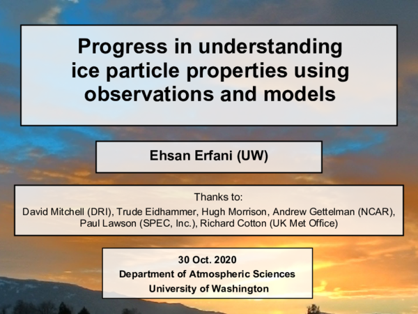 (PDF) Progress in understanding ice particle properties using observations and models