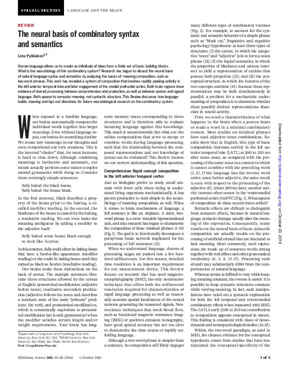Pdf The Neural Basis Of Combinatory Syntax And Semantics 0535