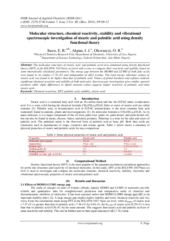 (PDF) Molecular structure, chemical reactivity, stability and vibrational spectroscopic ...