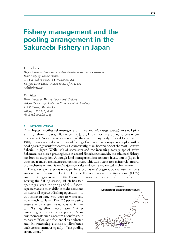 (PDF) Fishery management and the pooling arrangement in the sakuraebi ...