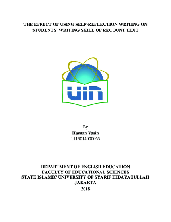 (PDF) THE EFFECT OF USING SELF-REFLECTION WRITING ON STUDENTS' WRITING ...
