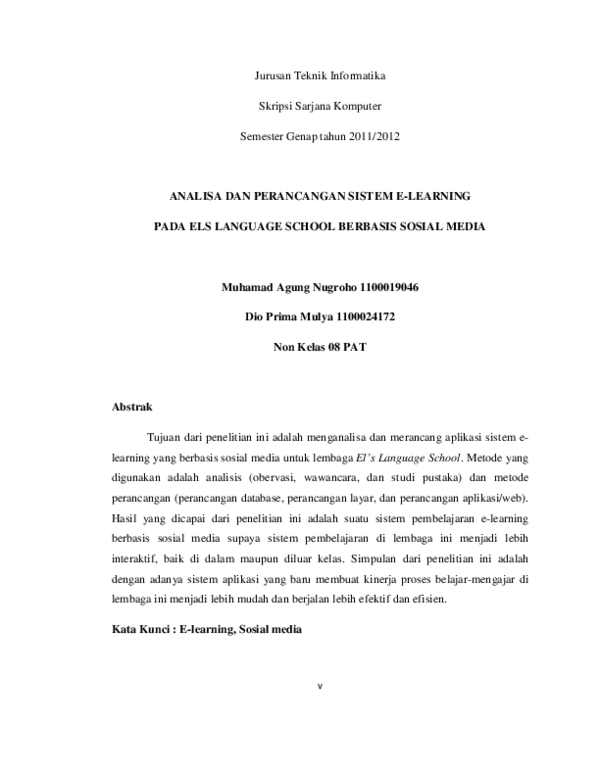 (PDF) Analisa Dan Perancangan Sistem E-Learning Pada Els Language School Berbasis Sosial Media