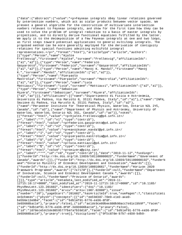 Vector Space Of Feynman Integrals And Multivariate Intersection Numbers