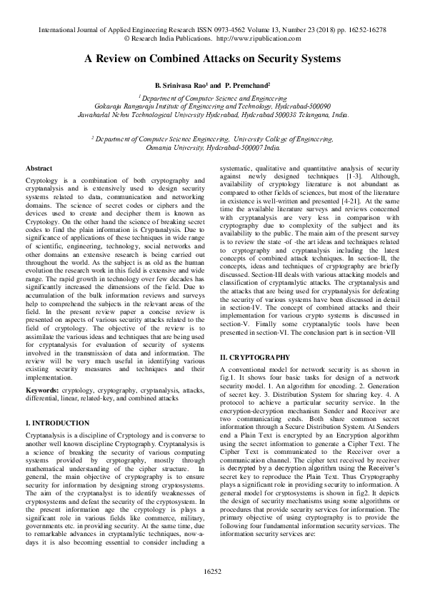 (PDF) A Review on Combined Attacks on Security Systems