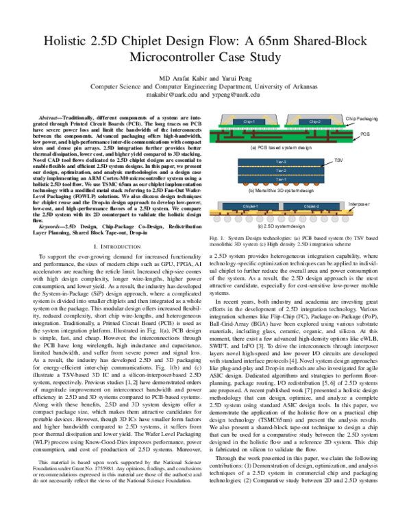 (PDF) Holistic 2.5D Chiplet Design Flow: A 65nm Shared-Block ...