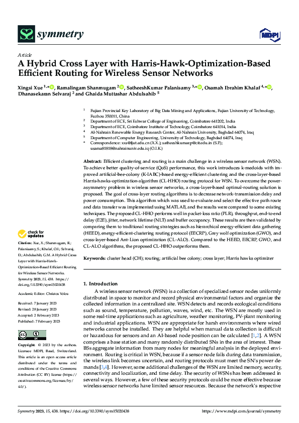 (PDF) A Hybrid Cross Layer with Harris-Hawk-Optimization-Based Efficient Routing for Wireless ...