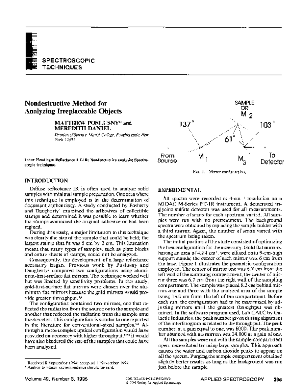 (PDF) Nondestructive Method for Analyzing Irreplaceable Objects
