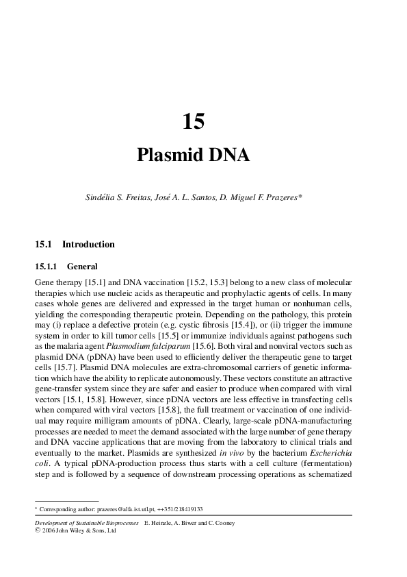 (PDF) Plasmid DNA Production
