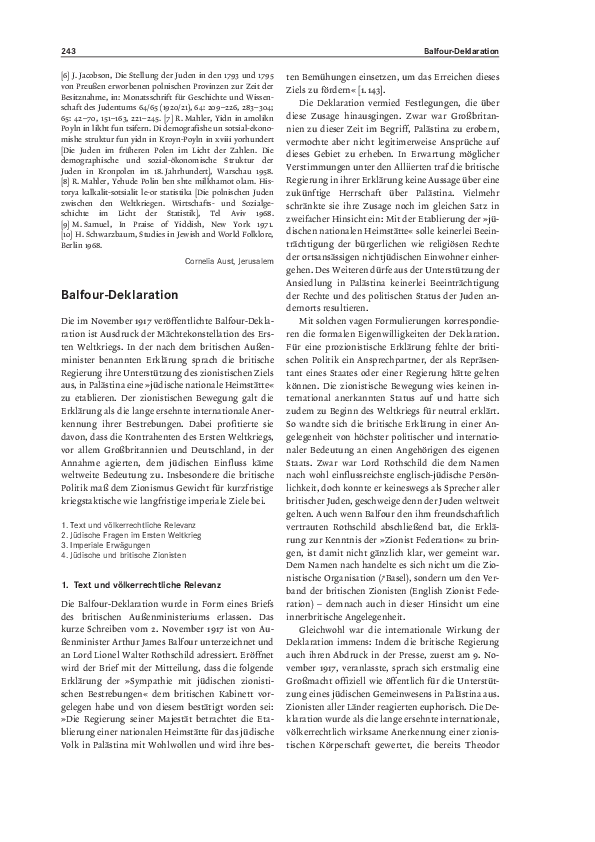 (PDF) Balfour-Deklaration