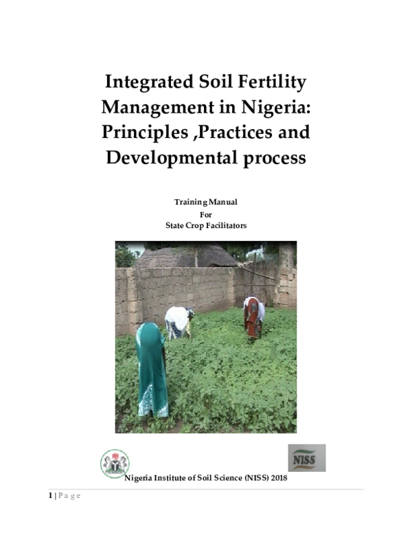 (DOC) Integrated Soil Fertility Management in Nigeria