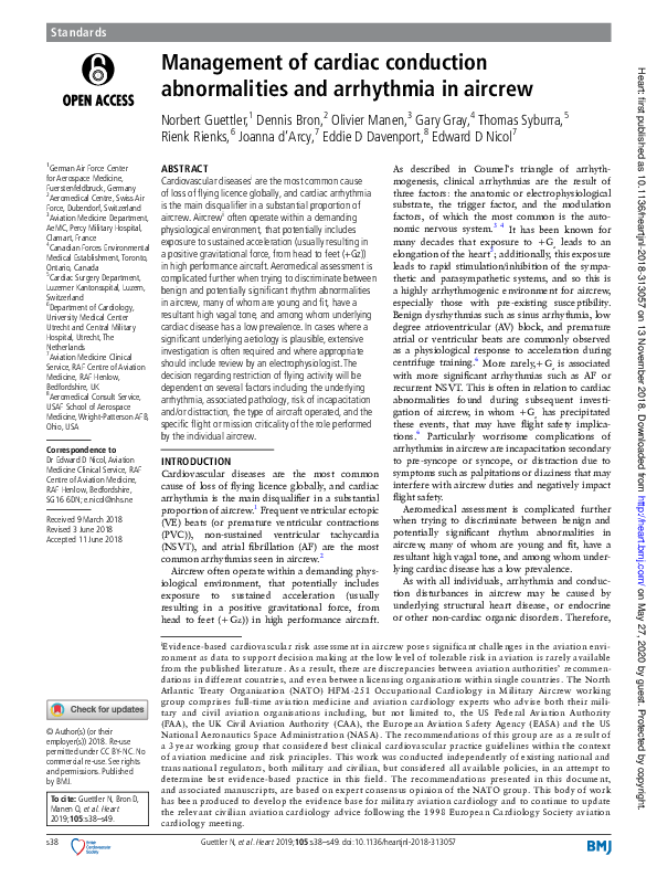 (PDF) Management of cardiac conduction abnormalities and arrhythmia in ...